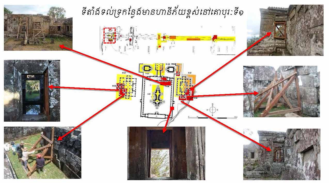 Preservation work against the structure of Preah Vihear temple ...